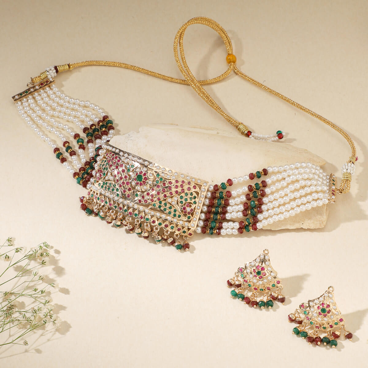 Rectangle Jadau Choker – Caratcharm